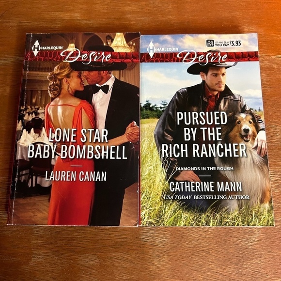 None | Games | Harlequin Desire Paperback Book Bundle Of Two Books Lauren Canan Catherine Mann ...